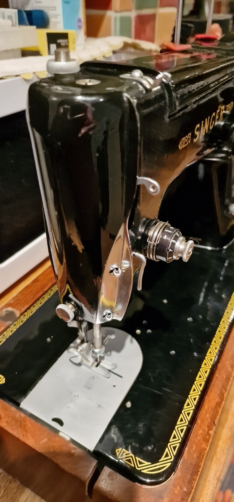 Singer 306k sewing machine. Amazing Condition For 1954. 15 Patter Discs ...