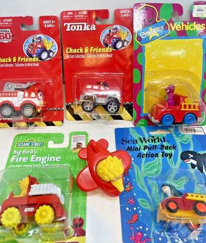 Tonka Shamu Sea World Barney Big Bird Fire Engine Lot Chuck and Friends ...