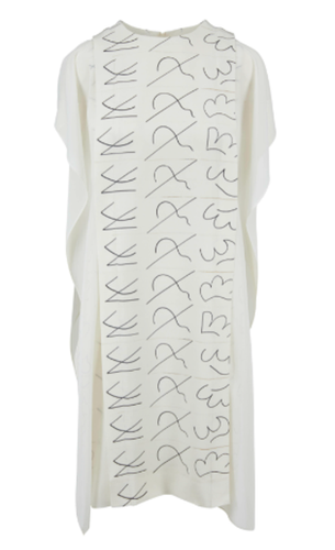 Akris Paper Leporello Print Cape-Style Shift Dress SZ 40 = US 8 -NWOT ...