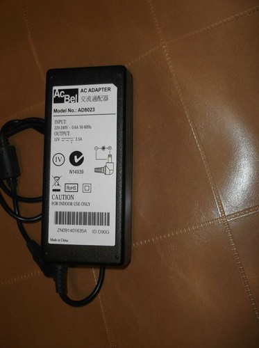AcBel switching adapter AD8023 12V 3.5A DC Adapter 5.5mm plug | eBay