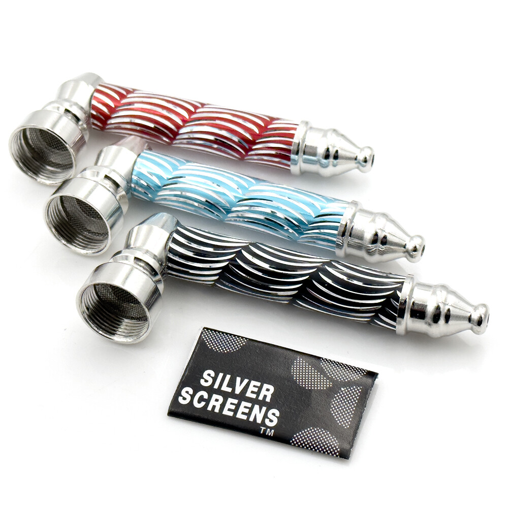 Mini 85mm Tobacco Pipe for Smoking Metal Filter Mouthpiece With Mesh ...