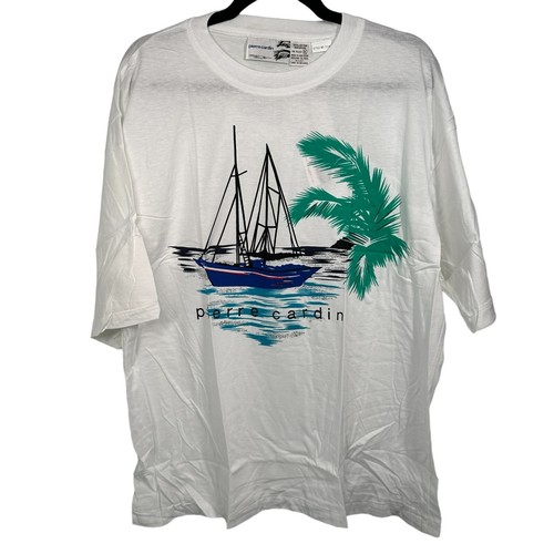 Vintage Pierre Cardin Sailboat Boat Water T Shirt size XL - with tags ...