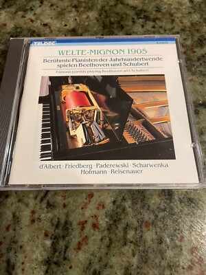 Beethoven Schubert Welte Mignon d'Albert Friedberg Paderwski Scharwenka ...