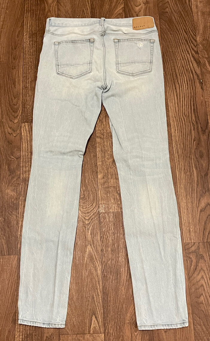 Men’s PACSUN Jeans 30x32 Light Blue Stacked Skinny De… - Gem