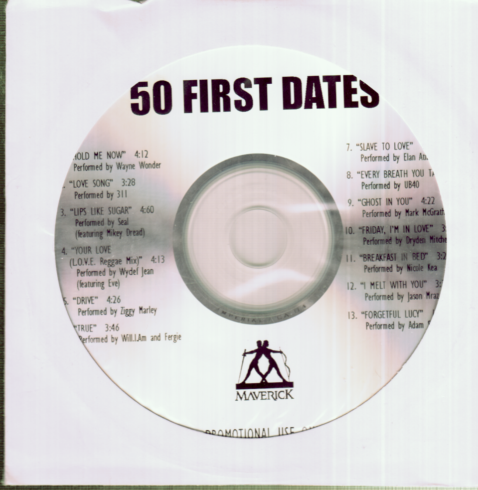 50 first dates cd promo 311 seal will iam & fergie ub40 jason mraz adam ...