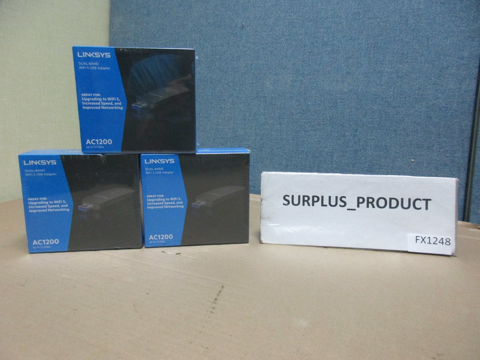 LOT OF 3 LINKSYS WUSB6300 AC1200 DUAL-BAND USB WIRELESS ADAPTERS-NEW IN ...