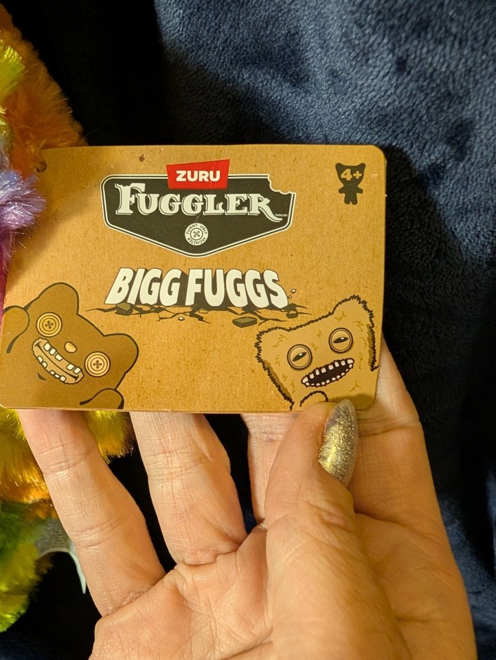 FUGGLER BIGG FUGG Plush XL 18” Rainbow Monster Sir Splodge A Lot Teeth ...