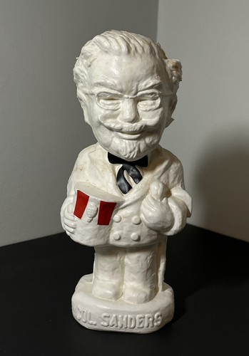 Vintage COL. SANDERS Kentucky Fried Chicken Piggy Coin Bank KFC Blow ...