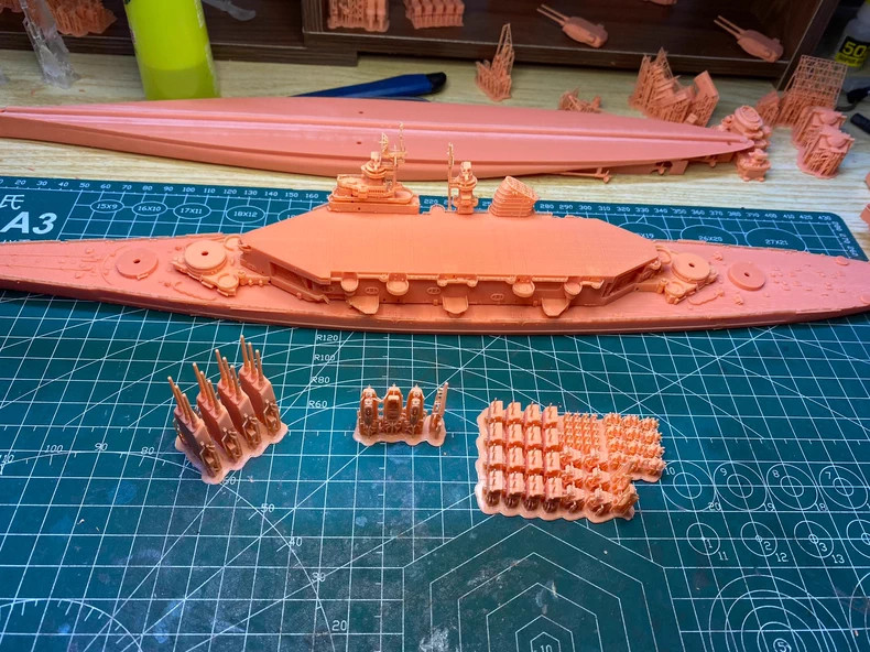 3D Printed 1/700 U.S. Navy USS Kearsarge Aircraft Battleship Unpainted ...