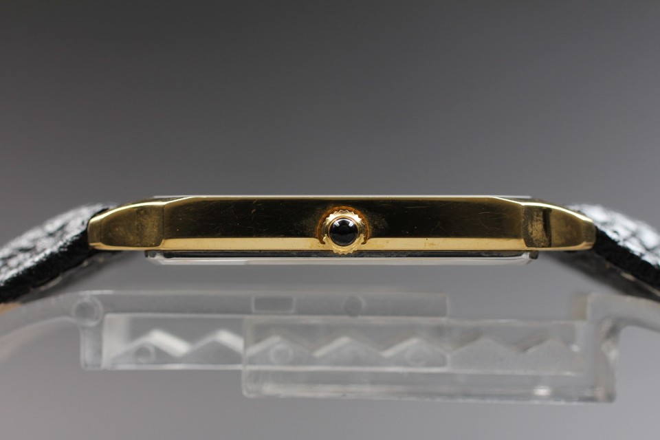 Vintage 1987 [Near MINT] SEIKO DOLCE 7731-5220 Black Tank Qz Men's ...