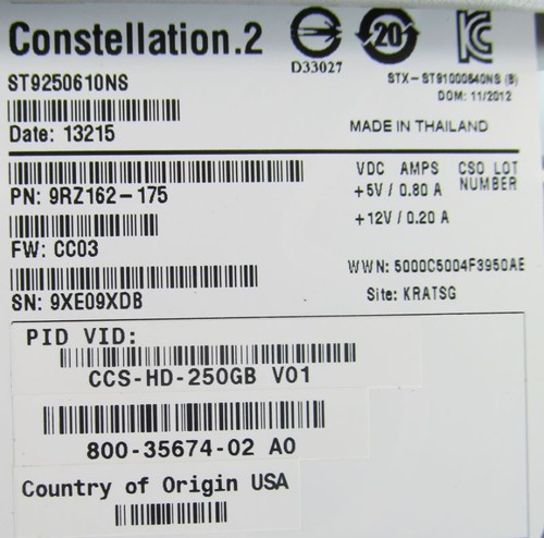 Cisco C170 IronPort Email Security Appliance 2x250GB HDDs, Attached ...