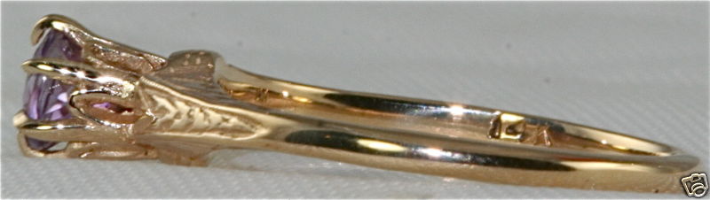VINTAGE 14K GOLD ED LEVIN AMETHYST RING VICTORIAN LOOK | eBay