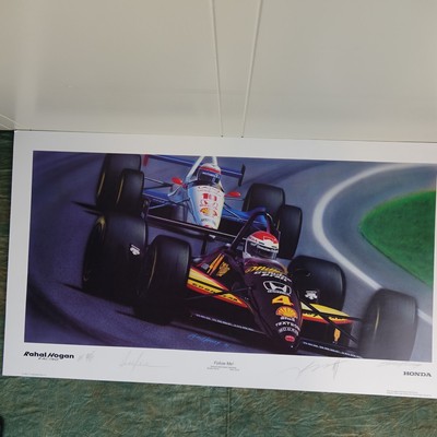 Indy 500 signed litho signed by Bobby Rahal And Groff, Keith Murray ...