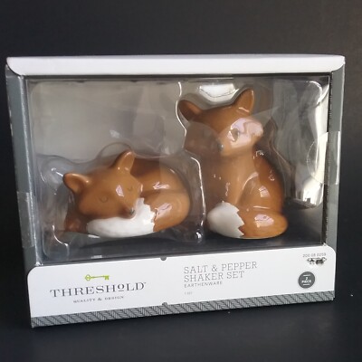 Threshold Ceramic Fox Salt and Pepper Shakers | eBay