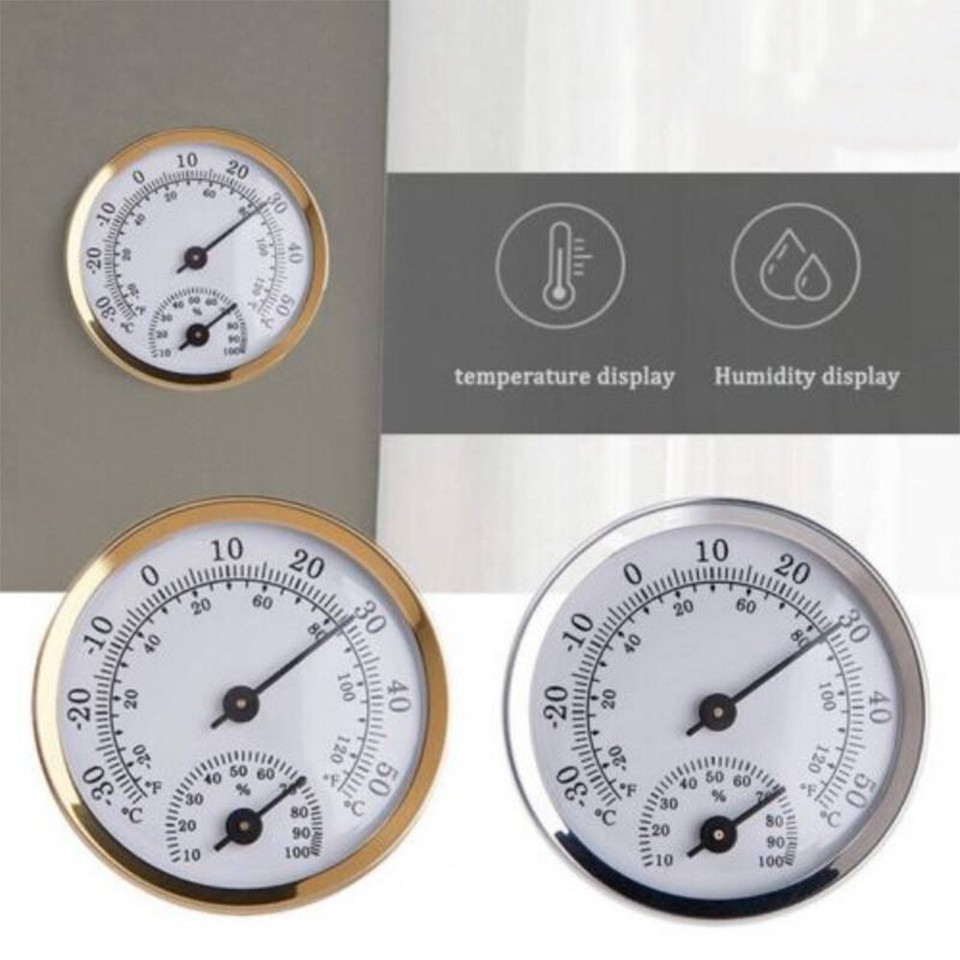 Analog Thermometer Hygrometer Mini Humidity Meter Gauge Temperature ...