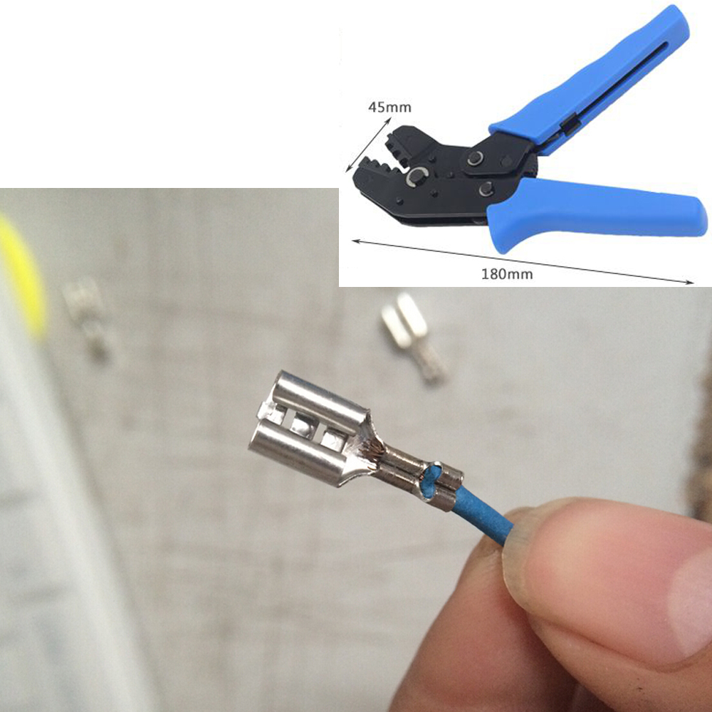Non-insulated Tabs Receptacles Terminal Pin Crimping Tool Plier AWG26 ...