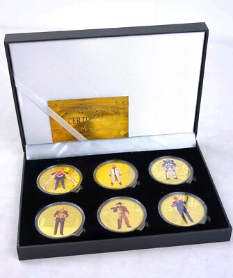 47th PRESIDENT DONALD TRUMP, 6pc Set 24K Gold-Plated COMMEMORATIVE ...