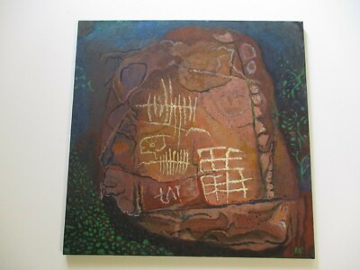 PHILIP NORTH PAINTING ABSTRACT LANDSCAPE ANCIENT SITE EXPRESSIONISM ...