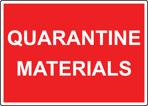 QUARANTINE MATERIALS 1 | Laminated Vinyl Decal Sticker Label | eBay