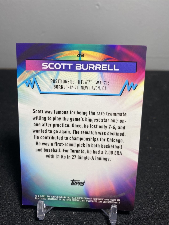 2021 Topps Finest Purple Refractor /250 Scott Burrell #49 | eBay