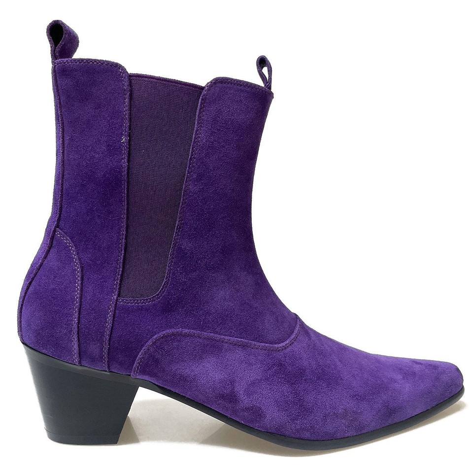 MADCAP MENS MOD RETRO 60s CUBAN HEEL WINKLEPICKER CHELSEA BEATLE BOOTS ...