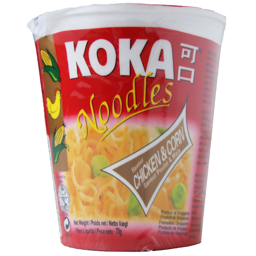 Koka Oriental Style Instant Pot Noodles Chicken & Corn Flavour - 12 ...