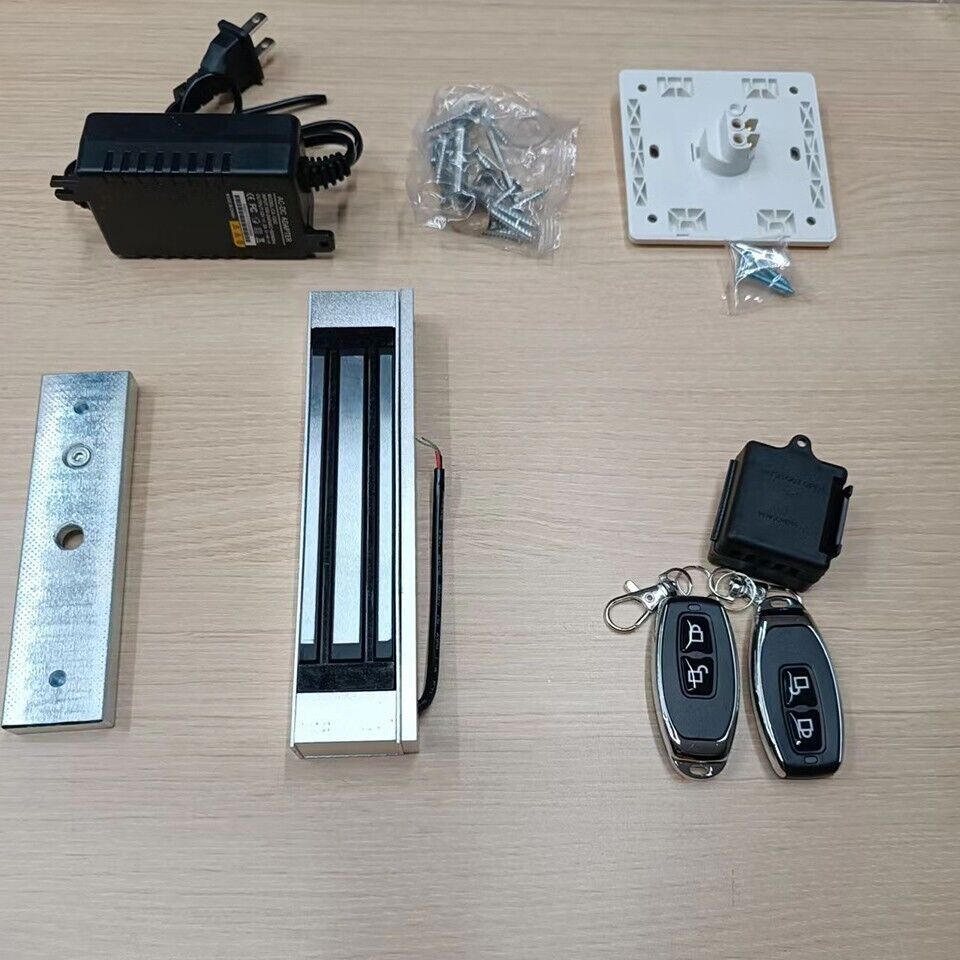Access Control System Electric Magnetic Door Lock Kit with 2 Remote ...