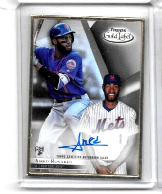AMED ROSARIO 2018 TOPPS GOLD LABEL ROOKIE CERTIFIED AUTOGRAPH CARD~ N.Y ...