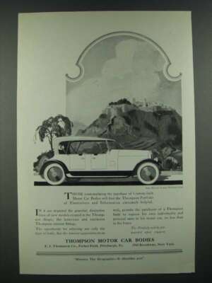 1919 E.J. Thompson Motor Car Bodies Ad - The Monte Carlo Touring Car | eBay