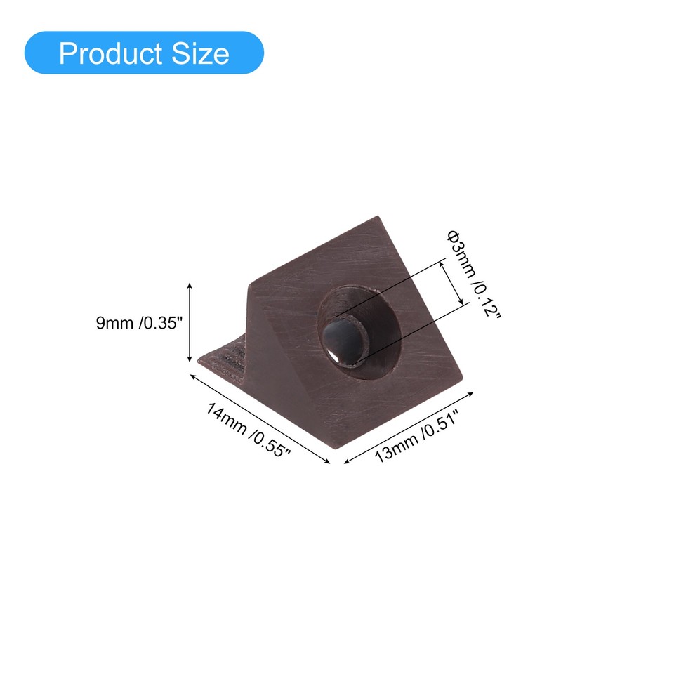 24Pcs 14x13x9mm Nylon Shelf Right Angle Brackets with Screws (Brown) | eBay