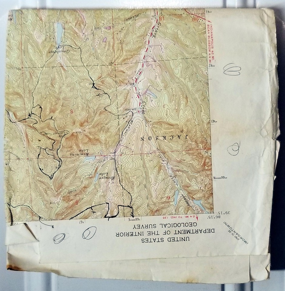 1961/1980 Orig USGS Topo Map Nashville INDIANA Quad 7.5' 1:24000 Folded ...