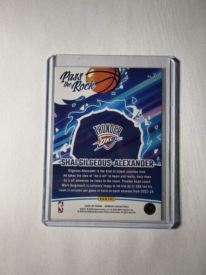 2024-25 Panini Donruss - Pass the Rock Shai Gilgeous-Alexander #7 | eBay