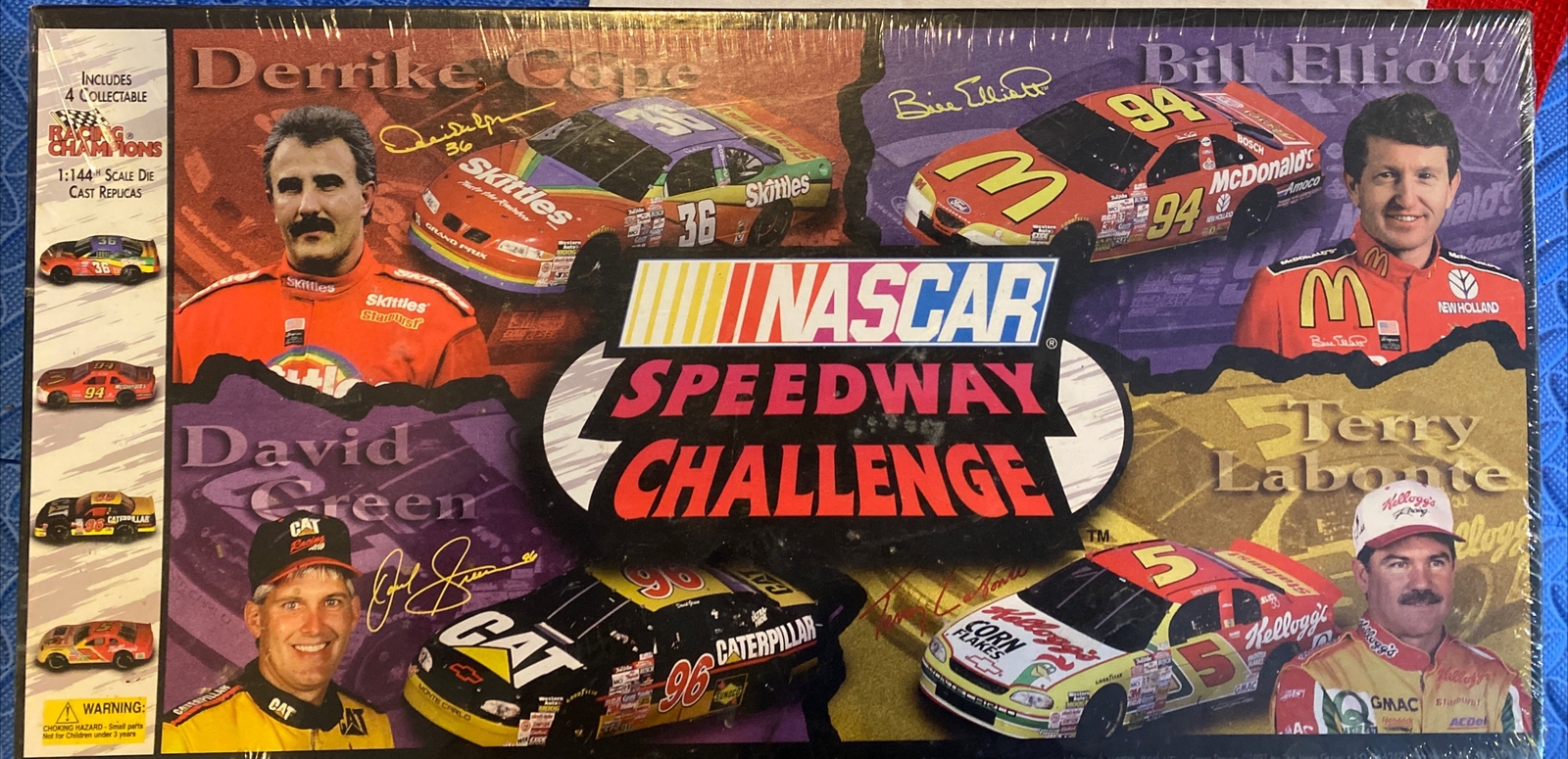 NASCAR Speedway Challenge Board Game Cope Elliott Green Labonte 1:144 ...