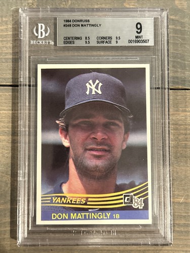 1984 Donruss #248 Don Mattingly ROOKIE CARD – BGS MINT 9 w/ two 9.5s | eBay