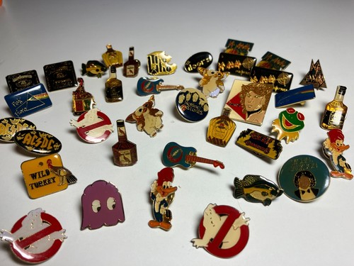 Vintage lapel pins and hat pins bands pop culture 80's | eBay