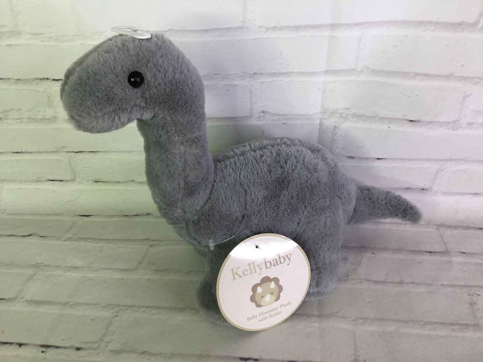 Kelly Baby KellyBaby Plush Gray 12in Dinosaur Baby Soft Toy Nursery ...