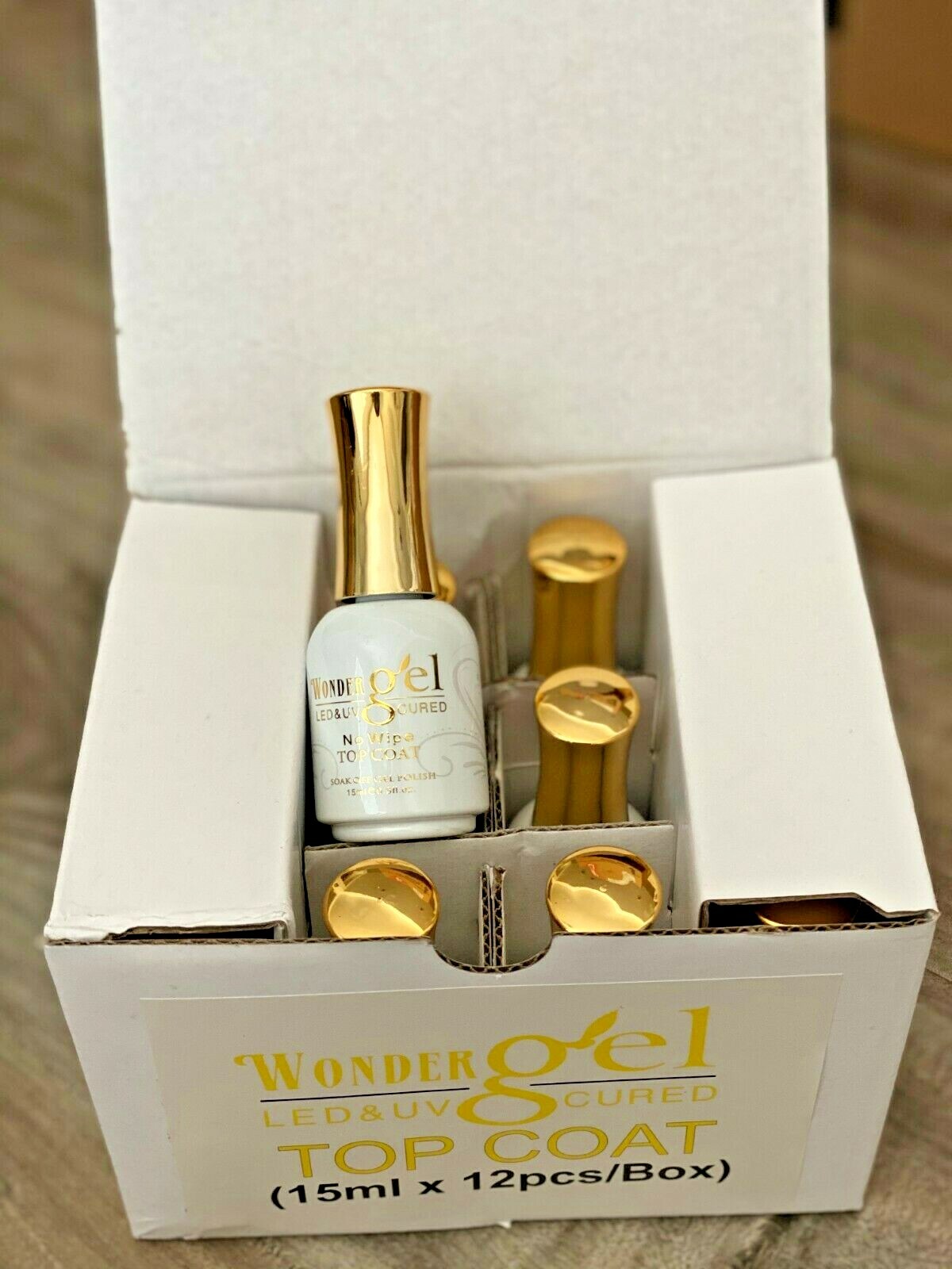 12 Wonder Gel Cured UV/LED No Wipe Top Coat 15 mL - 0.5 fl oz | eBay