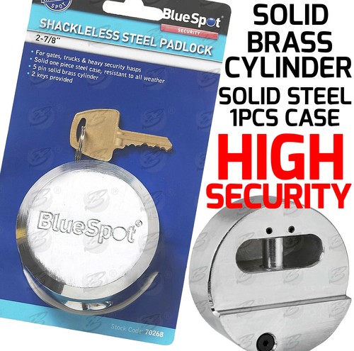 73mm Round Shackless Padlock Heavy Duty Van Lock High Security Round ...