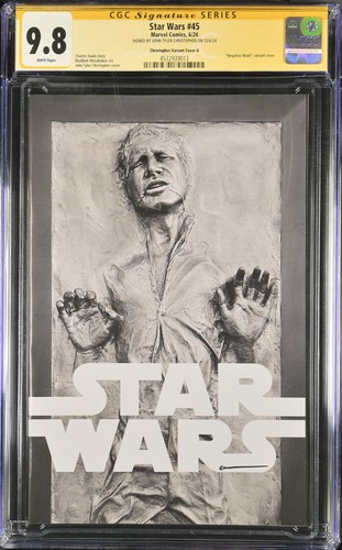 Star Wars #45 JTC CARBONITE HAN VARIANT CGC SS 9.8 signed John Tyler ...