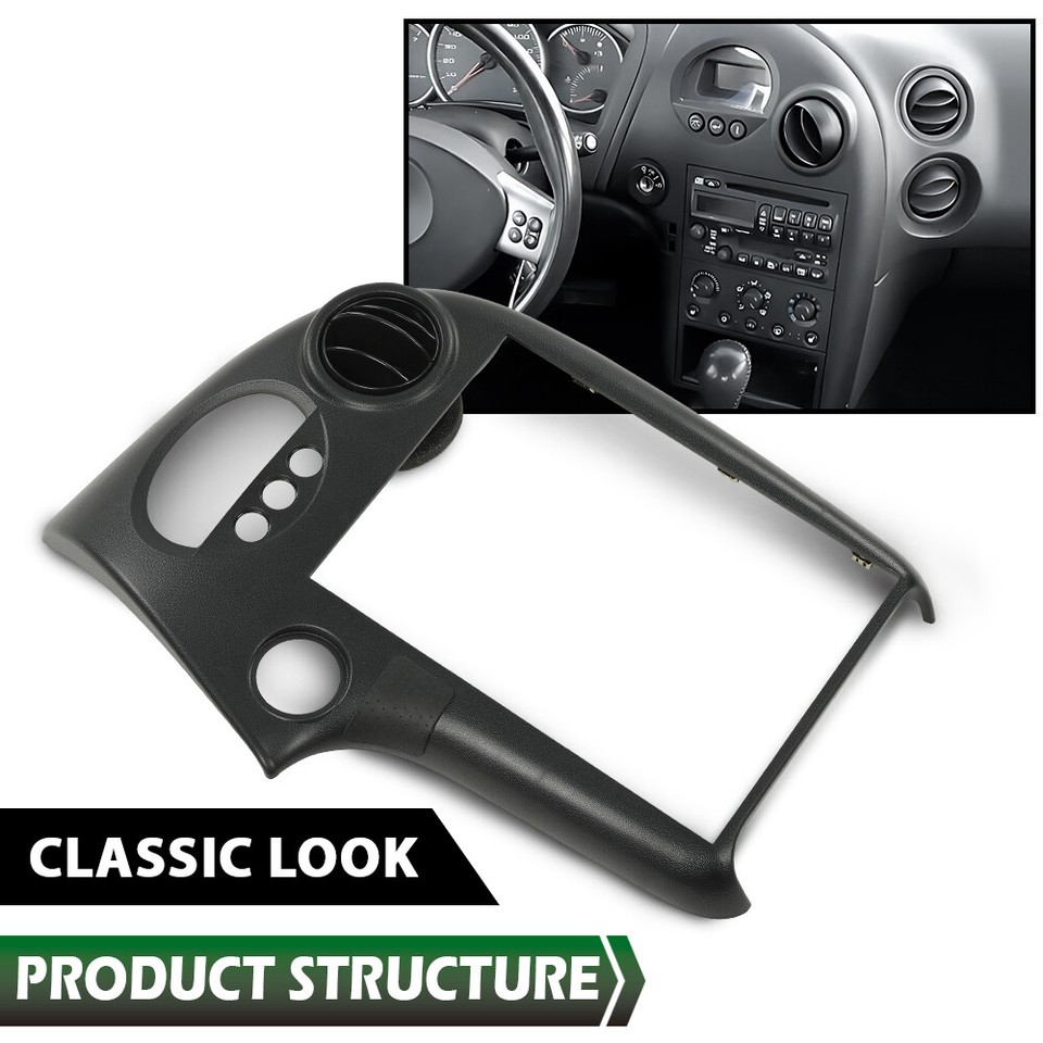 Fit For 2004-2008 Pontiac Grand Prix Black Center Dash Radio Bezel w/ 3 ...