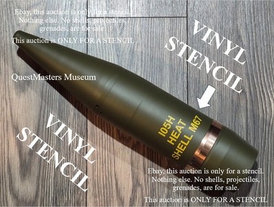 U.S. WWII 105mm M67 HEAT Shell Stencil, Stencil 160b | eBay