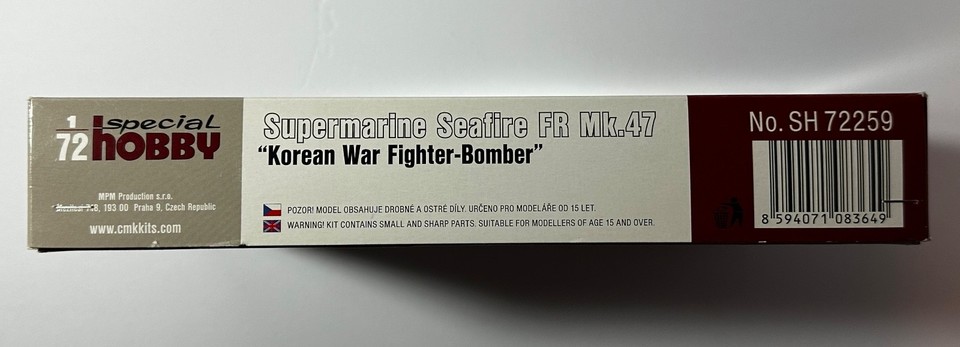 RARE NIB Special Hobby #72259 1/72 Scale Supermarine Seafire FR Mk.47 ...