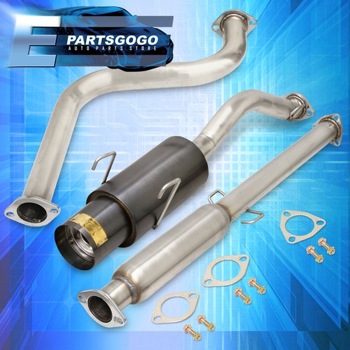 For 93-97 Honda Del Sol SI Stainless Steel Catback Exhaust 4.5" Gray ...