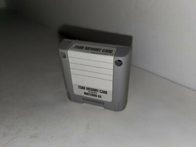 256K MEMORY CARD W/LABEL FOR NINTENDO 64 N64 W/EXCHANGEABLE CR2032 ...