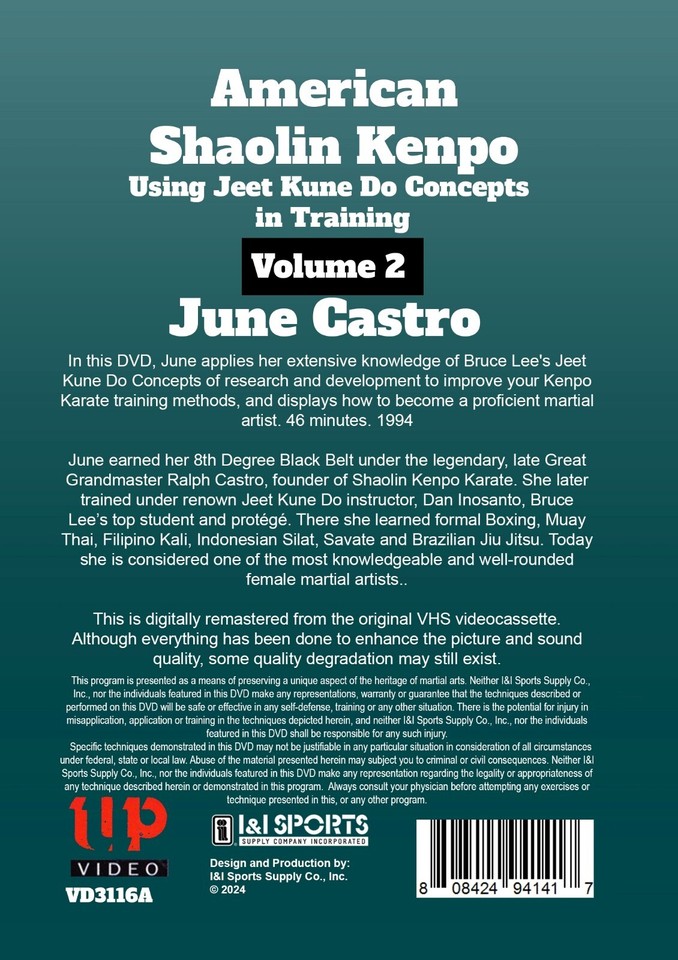 2 DVD Set American Shaolin Kenpo Karate fundamentals, using JKD - June ...