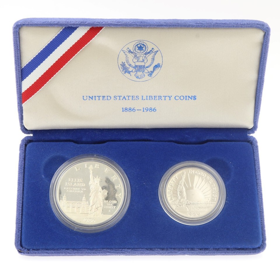 United States 1886-1986 Liberty 2 Coins Silver Poof Set (FPP000827) | eBay