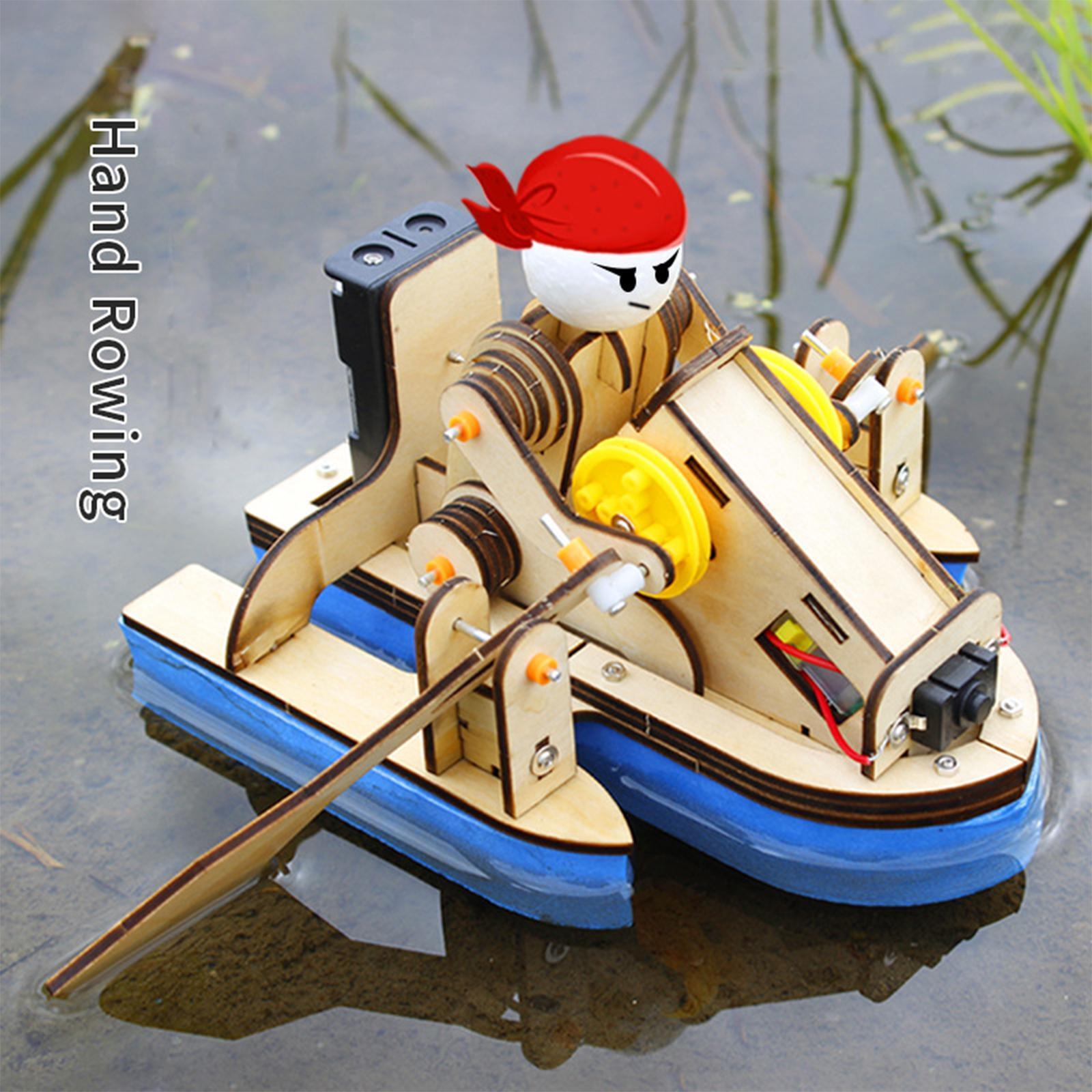 Hand Rowing Boat Model Kits DIY Assembly Building Model Toy New Year ...