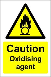 Warning sign Oxidising agent Safety sign | eBay