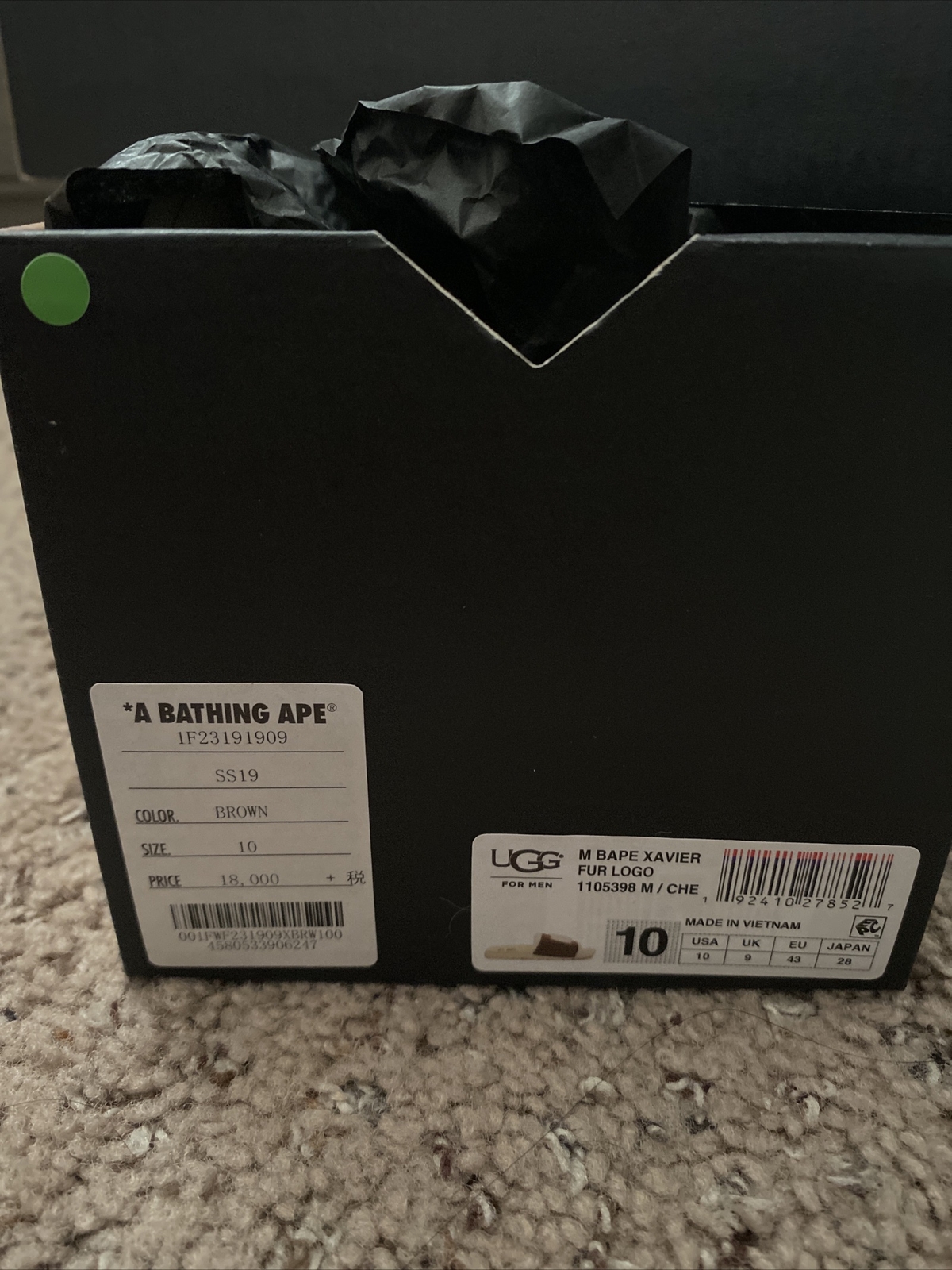 VERY RARE Bape x Ugg Xavier Fur Logo Sandals/Slides | eBay
