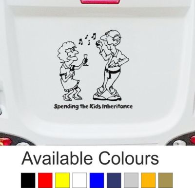 CARAVAN / MOTORHOME | Sticker/Decal | Spending the Kids Inheritance ...